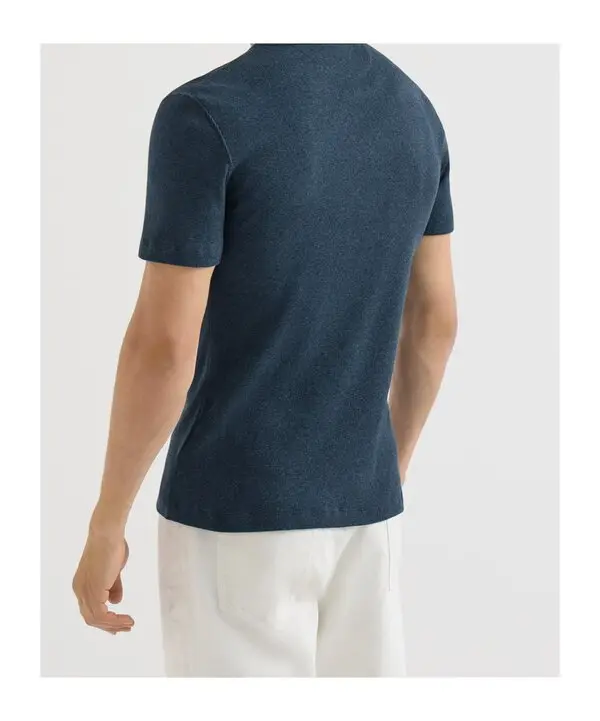 Brunello Cucinelli Denim-effect Ribbed Cotton Jersey Crew-neck T-shirt