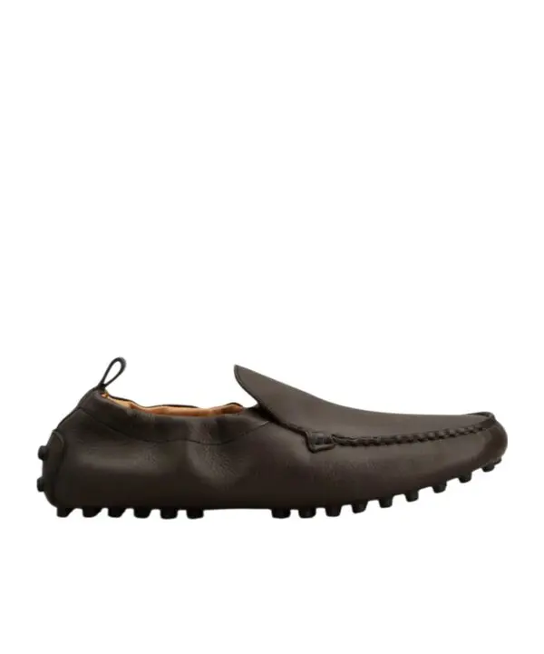 TOD'S Round Toe Loafers With Signature Rubber Sole