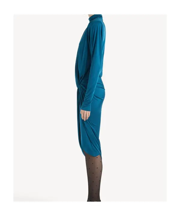 Balmain Draped Flowing Jersey Dress