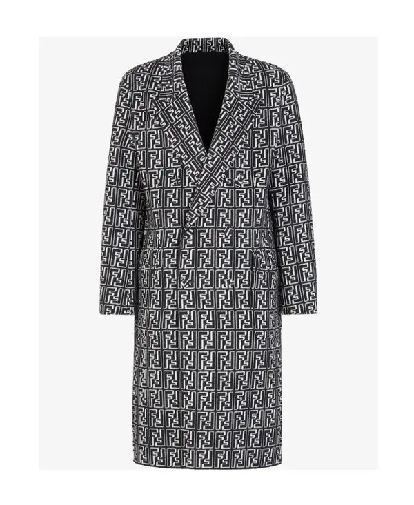 Fendi Reversible Monogram Double-breasted Coat