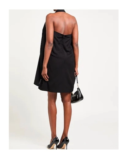 Balenciaga Crepe Open Back Halterneck Dress
