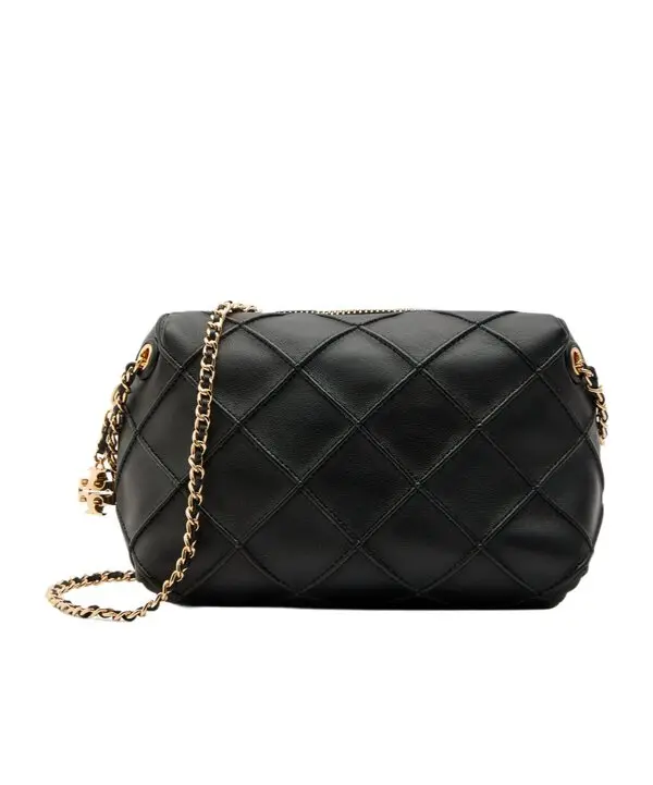 Tory Burch Fleming Leather Cross-body Bag - Black