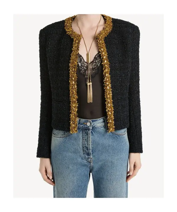Balmain Embroidered Tweed Jacket