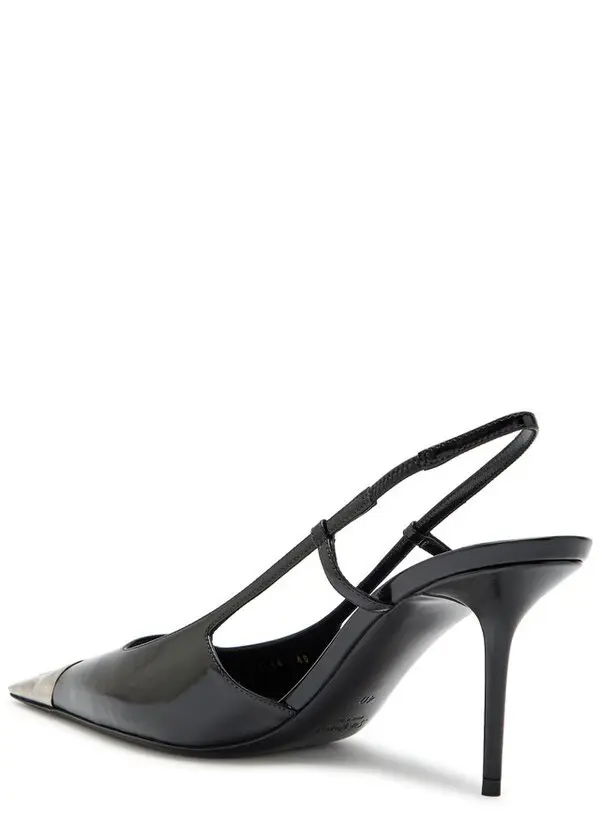 Saint Laurent Jeanne 75 Patent Leather Slingback Pumps