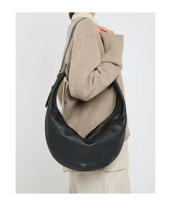 Khaite Augustina Grained Leather Shoulder Bag