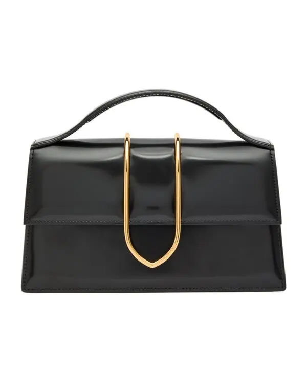 Jacquemus Le Grand Bambino Glossed Leather Top Handle Bag