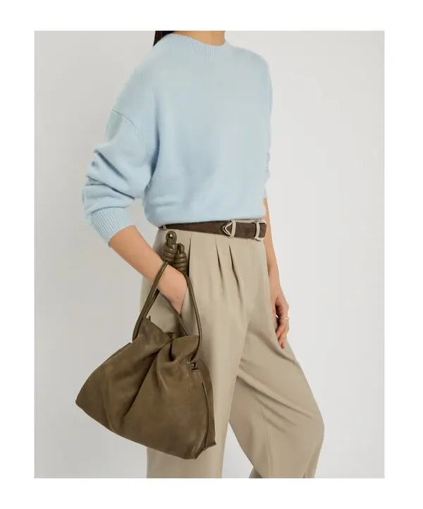 Loewe Drawstring Clutch - Brown