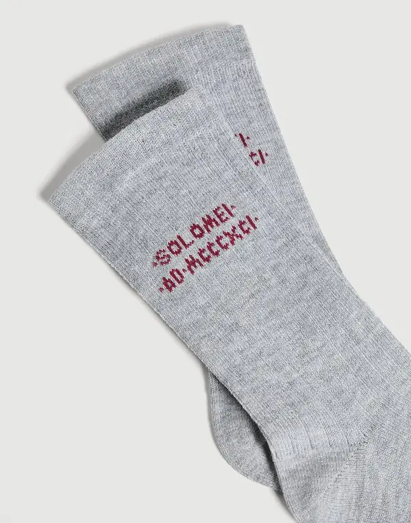 Brunello Cucinelli Cotton Knit Socks With Intarsia
