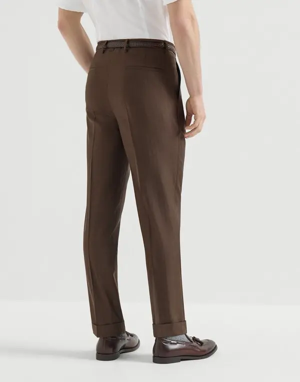 Brunello Cucinelli Virgin-wool And Cashmere Trousers With Pleat