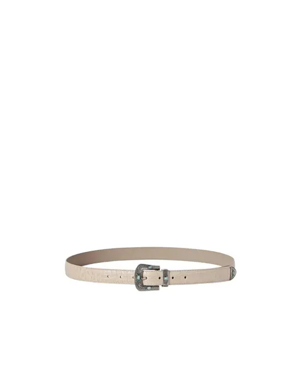 Brunello Cucinelli Alligator Belt With Detailed Buckle And Tip