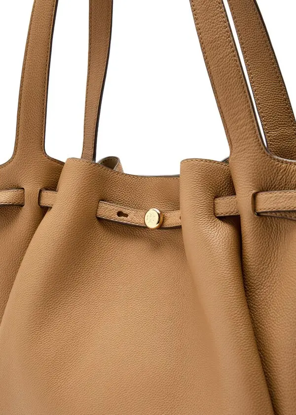 Tory Burch Romy Grained Leather Tote Bag - Brown
