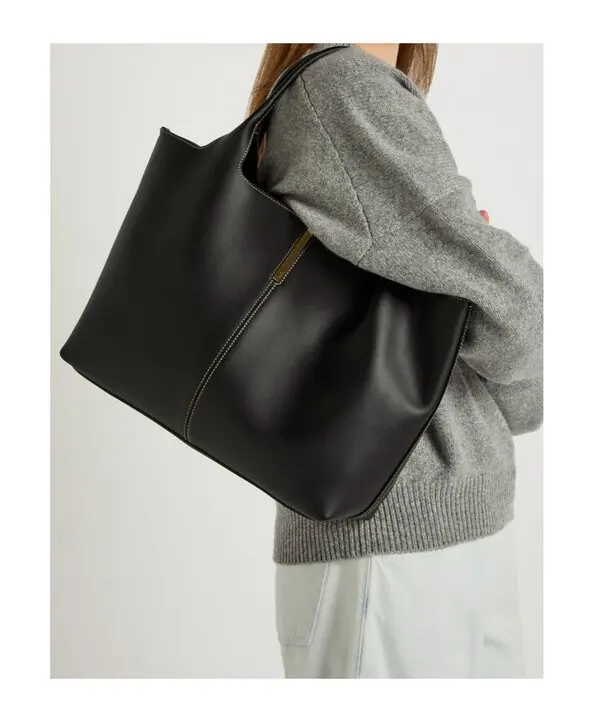 TOD'S Small Leather Tote Bag - Black