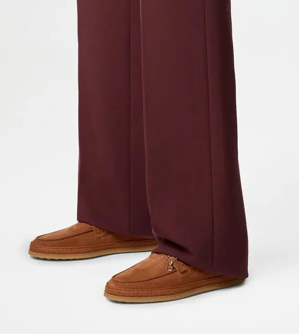 TOD'S Suede Loafers With Mini Pin-buckle