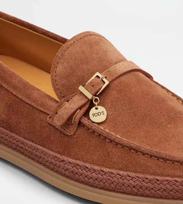 TOD'S Suede Loafers With Mini Pin-buckle