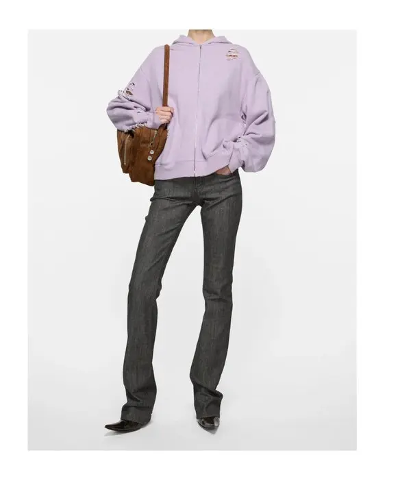 Acne Studios Distressed Zip-up Hoodie