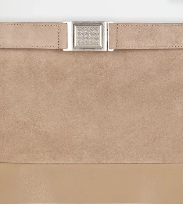 TOD'S Belted Leather Mini Skirt