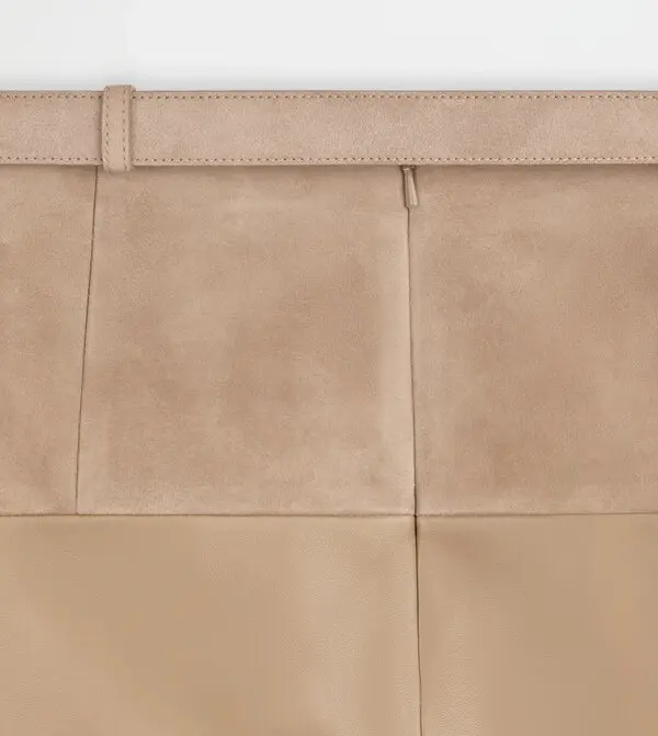 TOD'S Belted Leather Mini Skirt