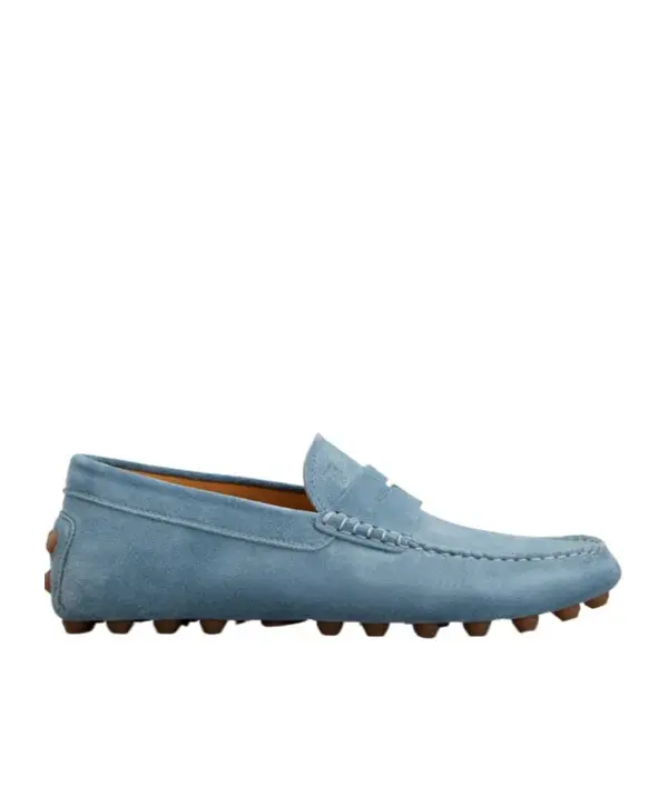 TOD'S Gommino Bubble Penny-strap Loafers - Light Blue