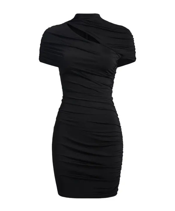 Balmain Draped Jersey Bodycon Dress