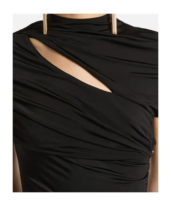 Balmain Draped Jersey Bodycon Dress