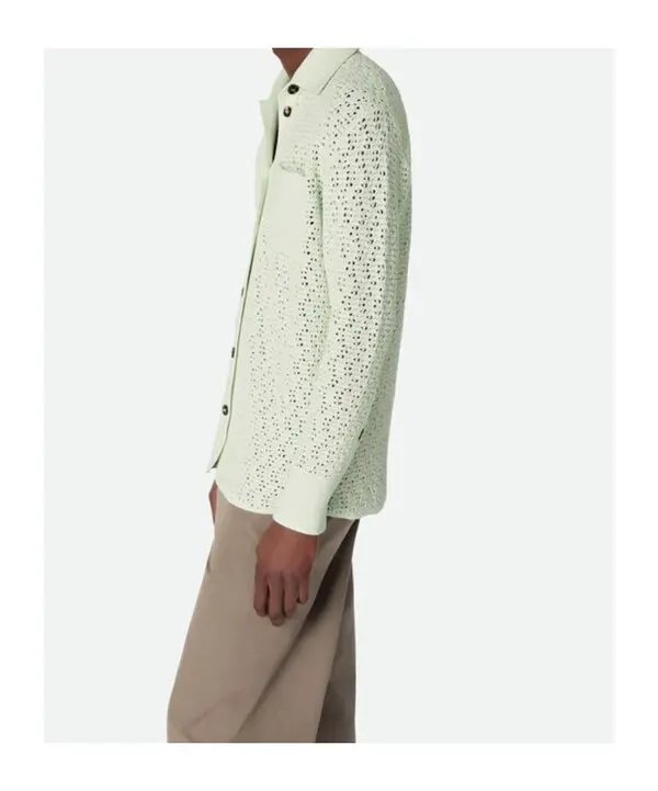 Bottega Veneta Cotton Crochet Knit Shirt