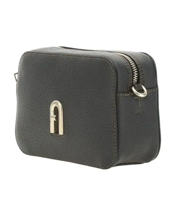 Furla Logo Plaque Zipped Mini Crossbody Bag - Black