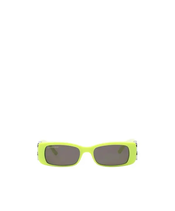 Balenciaga Square Frame Sunglasses With Logo Detail - Gray