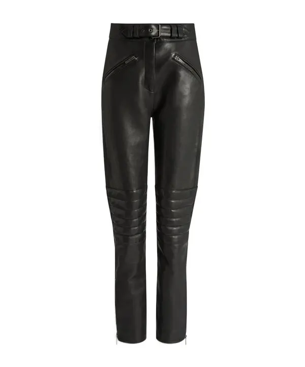 Balmain Lambskin Biker Trousers
