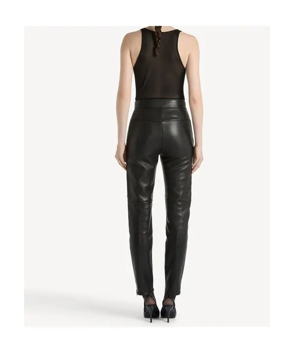 Balmain Lambskin Biker Trousers