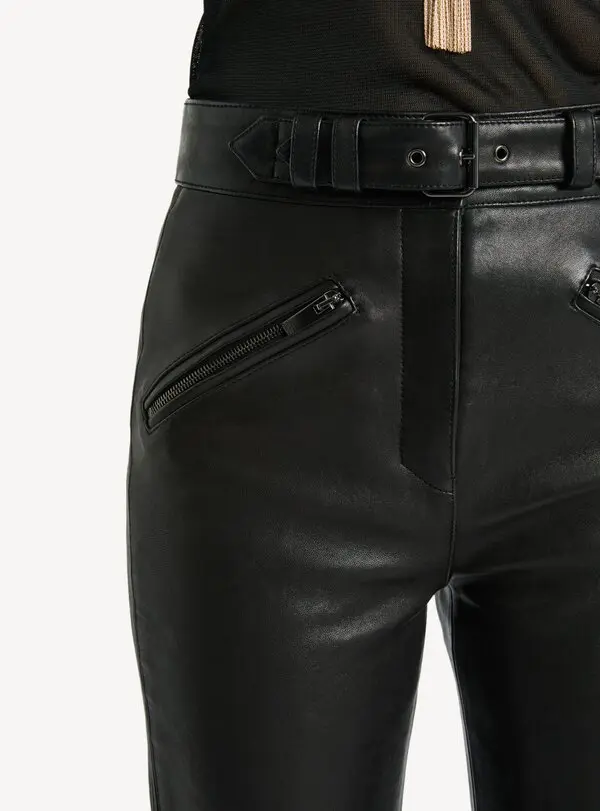 Balmain Lambskin Biker Trousers