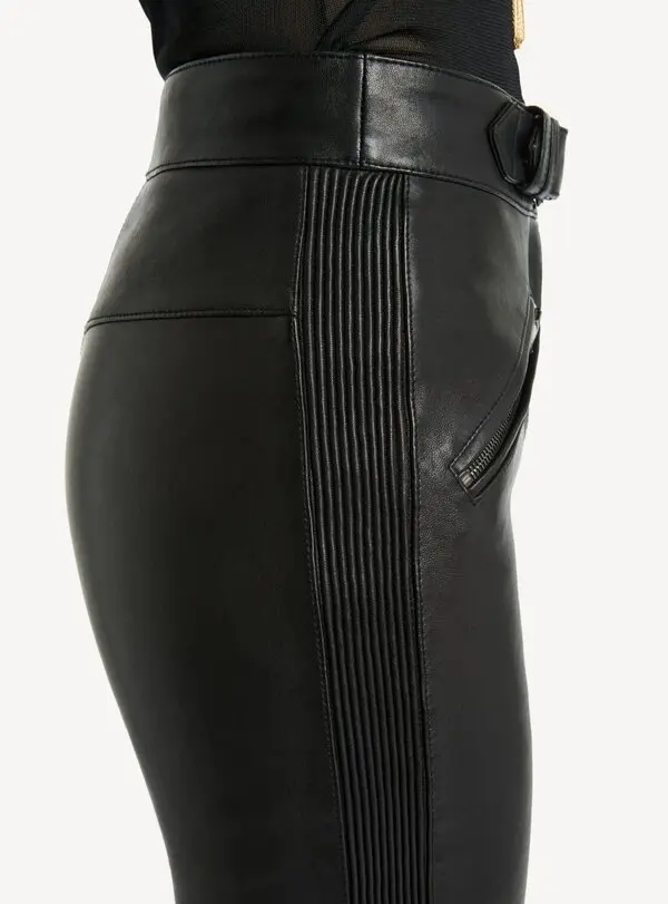 Balmain Lambskin Biker Trousers
