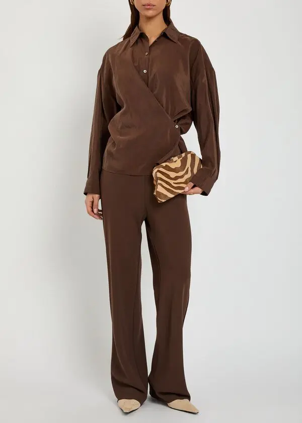 REFORMATION Gale Straight-leg Crepe Trousers