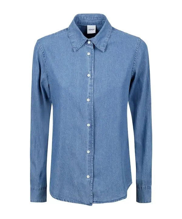 Aspesi Long-sleeved Denim Shirt