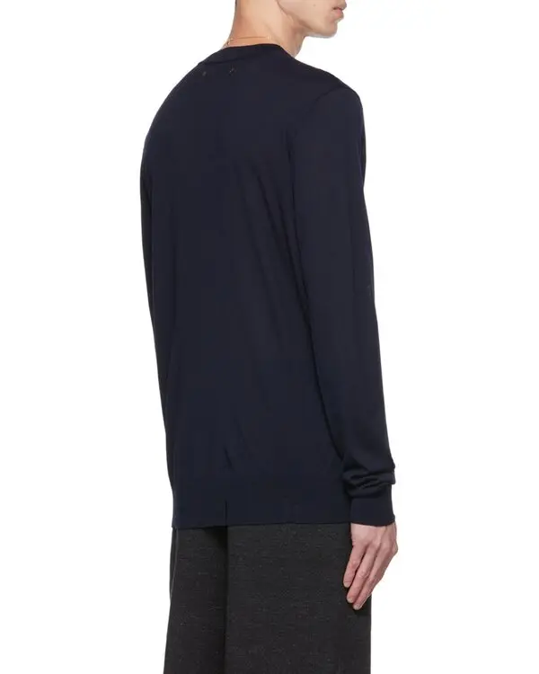 GOLDEN GOOSE Logo Patch Wool Jumper - Black
