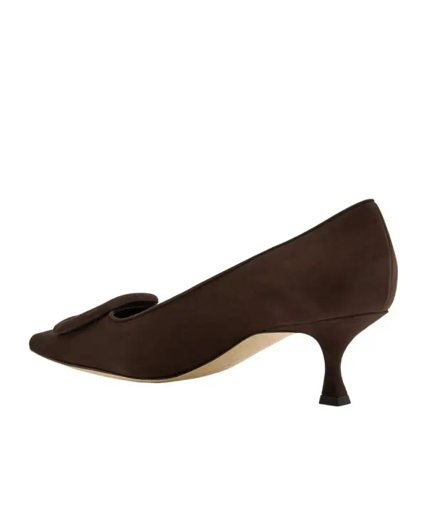 Manolo Blahnik Suede Pumps - Black