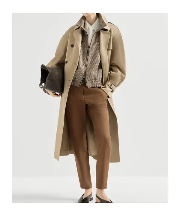 Brunello Cucinelli Stretch Cotton Slim Fit Trousers