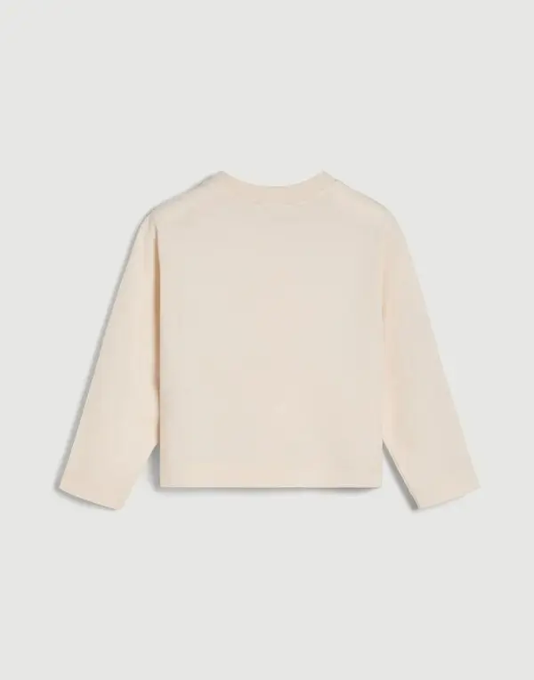 Brunello Cucinelli Cotton Jersey Long Sleeve T-shirt With Monili