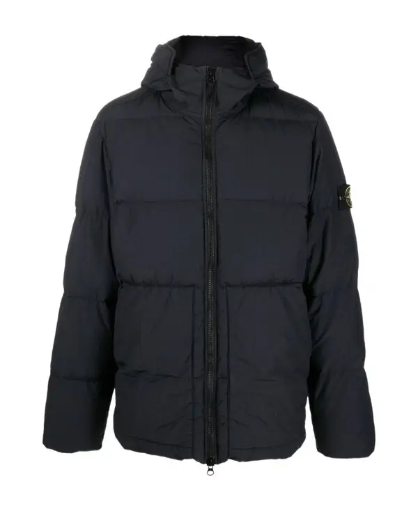 Stone Island Padded Down Jacket With Emblem