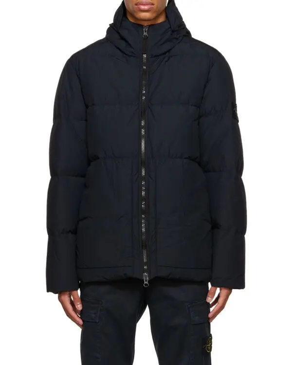 Stone Island Padded Down Jacket With Emblem