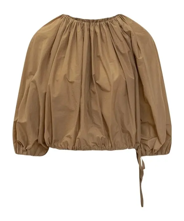 Philosophy Di Lorenzo Serafini Gathered Puff Sleeve Blouse - Biscuit