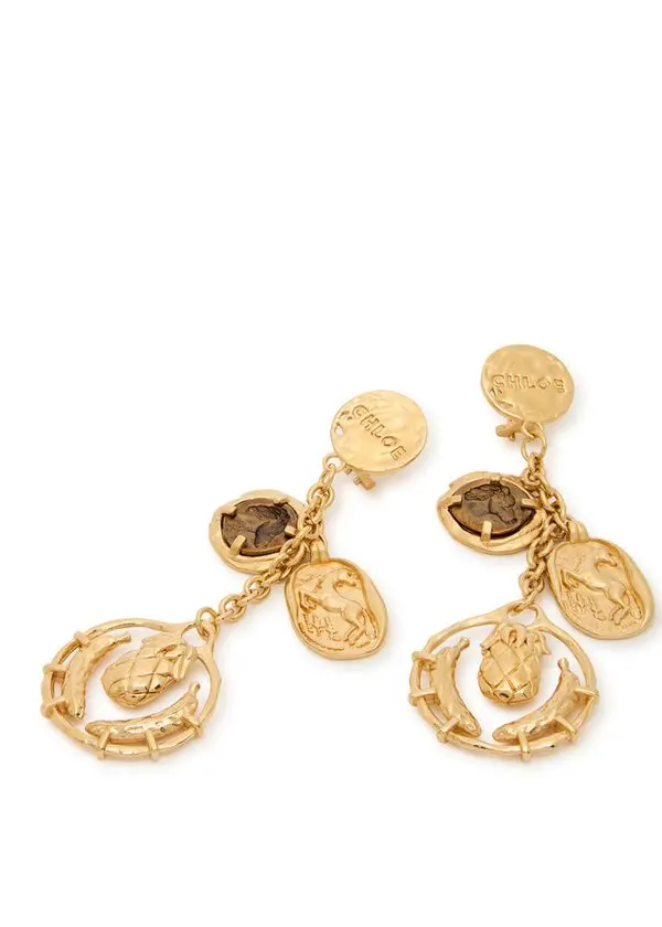 Chloé The Medals Drop Earrings