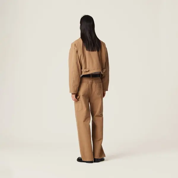 Miu Miu Garment-dyed Gabardine Blouson Jacket
