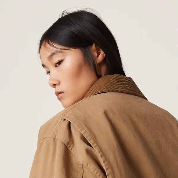 Miu Miu Garment-dyed Gabardine Blouson Jacket