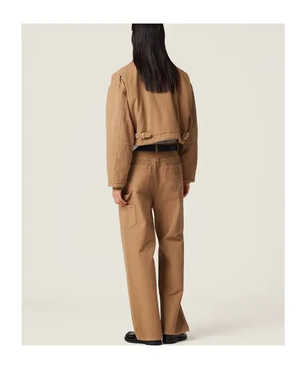 Miu Miu Garment-dyed Gabardine Blouson Jacket