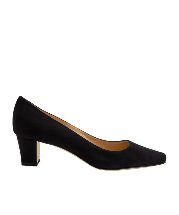 Manolo Blahnik Okkatopla 50 Suede Pumps - Black