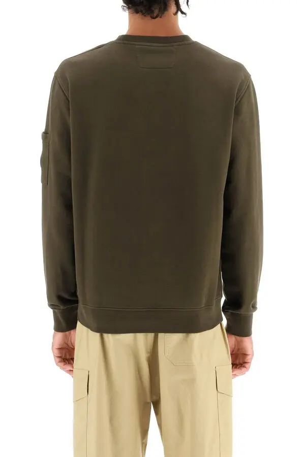 C.P. COMPANY Logo Plaque Crewneck Sweatshirt