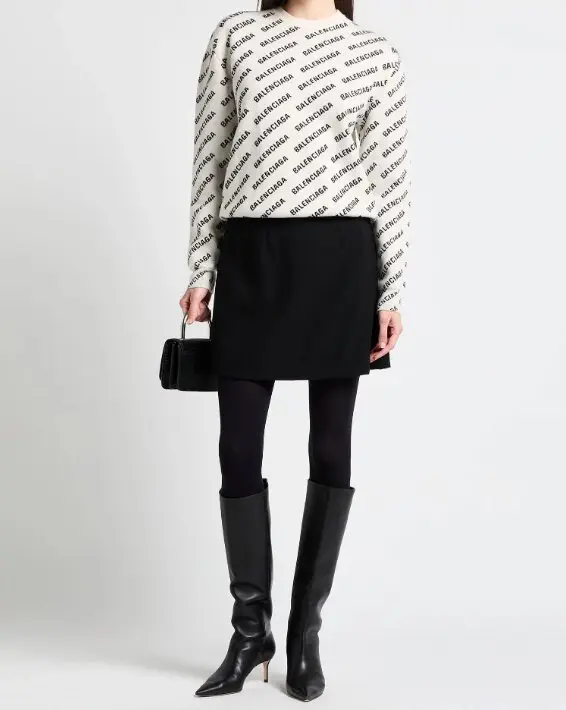 Balenciaga All-over Logo Knit Jumper