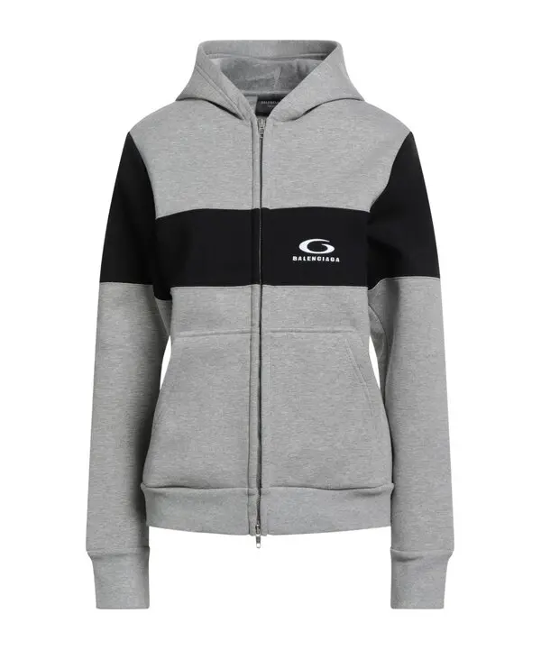Balenciaga Two-tone Zip-up Hooded Track Jacket