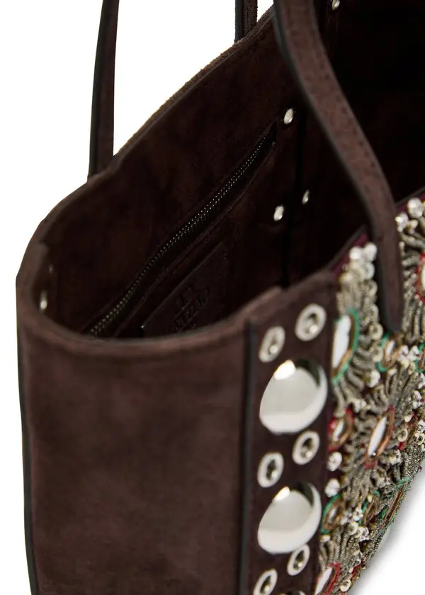 Valentino Garavani Nellc?te Mirror Suede Mini Tote Bag