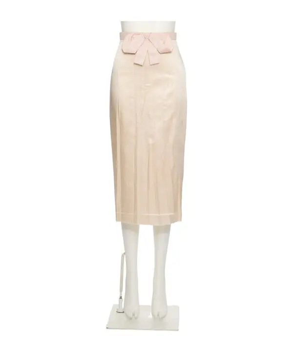 Valentino Garavani High Waist Midi Skirt With Bow Detail